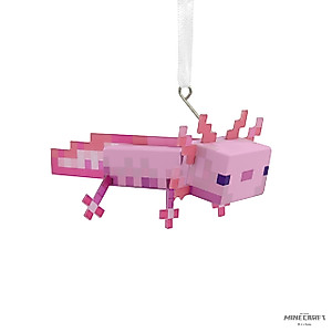 Hallmark Minecraft Axolotl Christmas Ornament, Plastic, HIPS