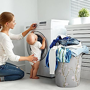 Cherry Blossom Flower Large Laundry Hamper Foldable Laundry Basket Durable Storage Basket Toy Organizer