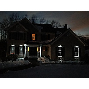 iSunMoon 6 Pack Gutter Solar Lights Outdoor LED Gutter Lights Solar Powered for Fence Roof Gutter Garden Yard Wall Lamp