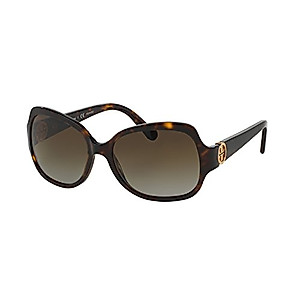 Tory Burch Women's 0TY7059 Sunglasses, Dark Tortoise