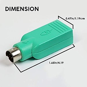 2-Pack RocketBus USB to PS/2 PS2 Adapter for Newer New USB Mouse or Keyboard to Older Old Legacy Computer PS/2 Port