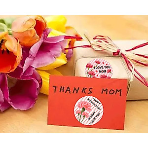 2 Inch Happy Mothers Day Stickers Mother’s Day Labels Floral Mother's Day Gift Tag for Card,Presents Package Bag 500 Pcs/Roll