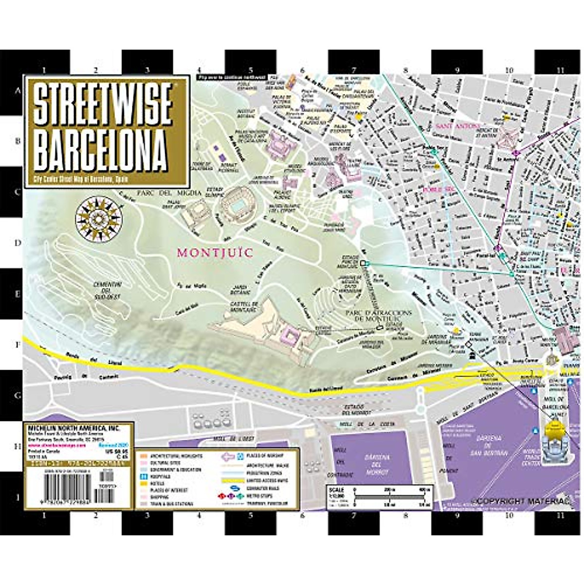 Streetwise Barcelona Map - Laminated City Center Street Map of Barcelona, Spain (Michelin Streetwise Maps)