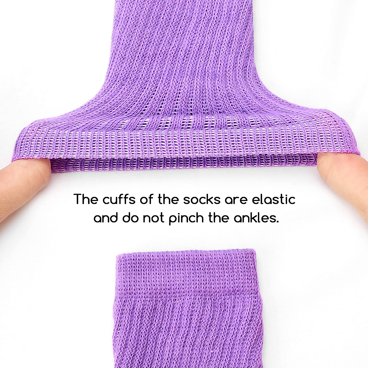 Auranso Girl Knee High Cotton Socks 9 Pairs Girls Long Crew Socks Color D 6-8 Years