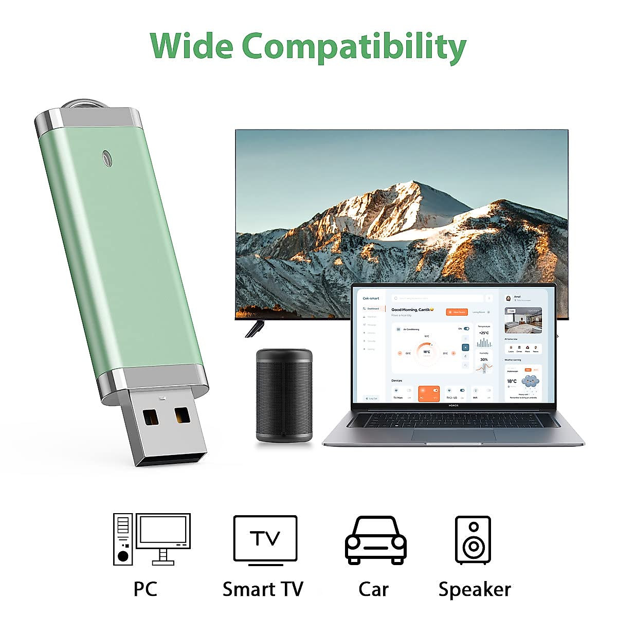 Aiibe 2GB 2G USB Flash Drive 5 Pack USB 2.0 Memory Stick Thumb Drives 2GB (5 Mixed Colors: Blue Green Yellow Pink Purple)