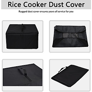 CouldyCasi Rice Cooker Cover, Heavy Duty Heat Resistant Waterproof Nylon Material, Rice Cooker Dust Protective Cover Case for KitchenAid Grain and Rice Cooker 8 Cup KGC3155BM