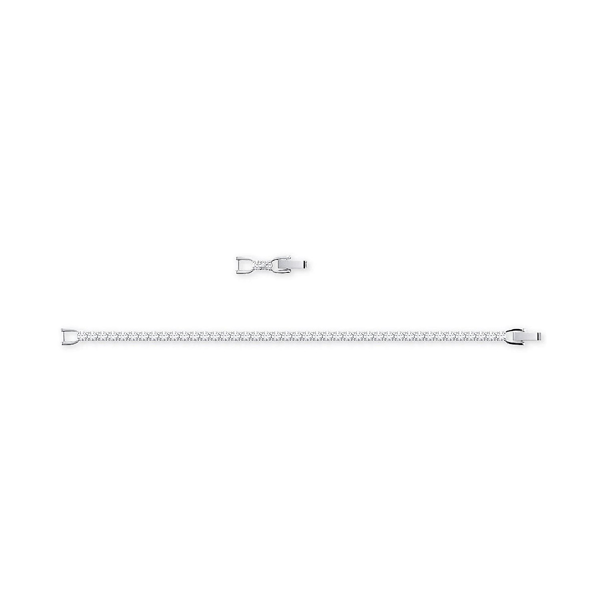 SWAROVSKI Crystal Deluxe White Rhodium-Plated Tennis Bracelet