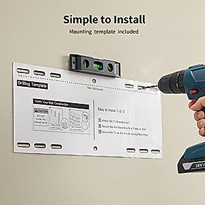 TV Wall Mount Full Motion for Most 37-75 inch OLED QLED 4K Flat/Curved TVs-Sturdy TV Mount Dual Articulating Swivel Tilt Holds up to 132LBS Max VESA 600x400mm- 8/16inch Wood stud Wall Mount TV Bracket