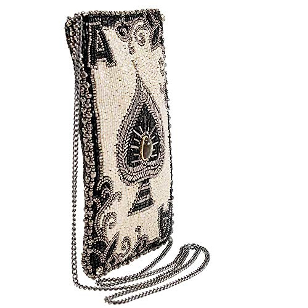 Mary Frances You're Aces Womens Crossbody Phone Bag, Ivory