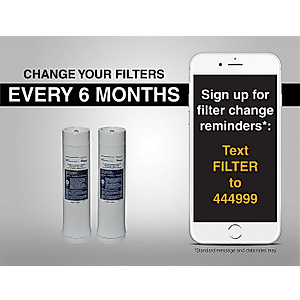 Whirlpool WHAROS5 Reverse Osmosis (RO) Water Filtration System With Chrome Faucet | Extra Long Life | Easy To Replace UltraEase Filter Cartridges, 14" deep x 13" wide x 15 inches tall, Blue