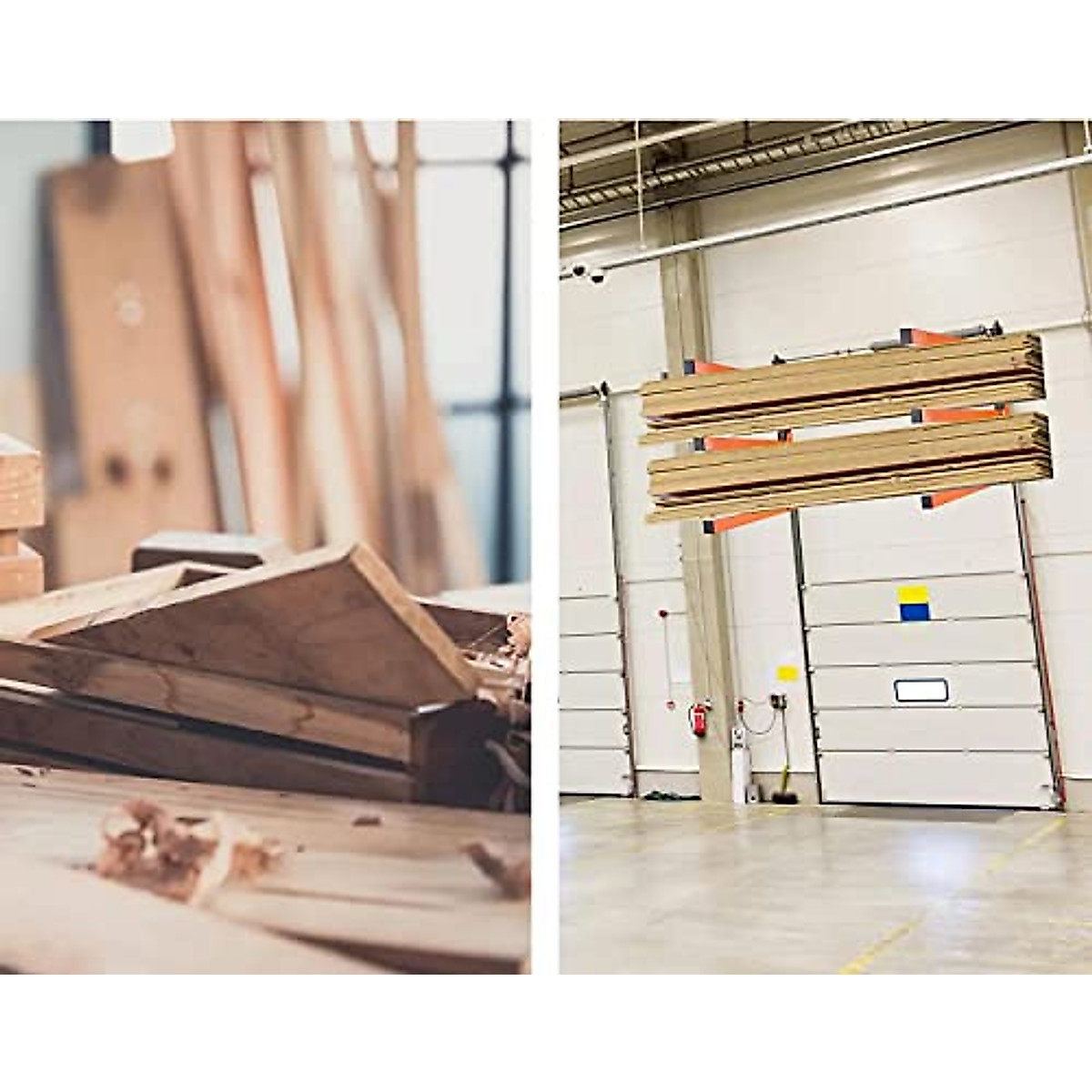 Storeonwall Lumber Storage Rack Wood Organizer Garage Tool Rack Wall Mount Metal Rack