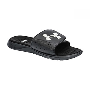 Under Armour Men's Ignite Pro Slide, (001) Black/Black/White, 9, US