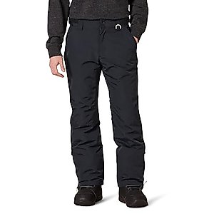 Amazon Essentials Men's Water-Resistant Insulated Snowboard Ski Snow Pant, Black, Large