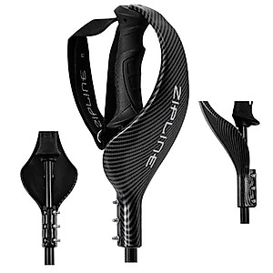 Zipline Ski Pole Hand Guard - U.S. Ski Team Official Ski Pole (Black Carbon)