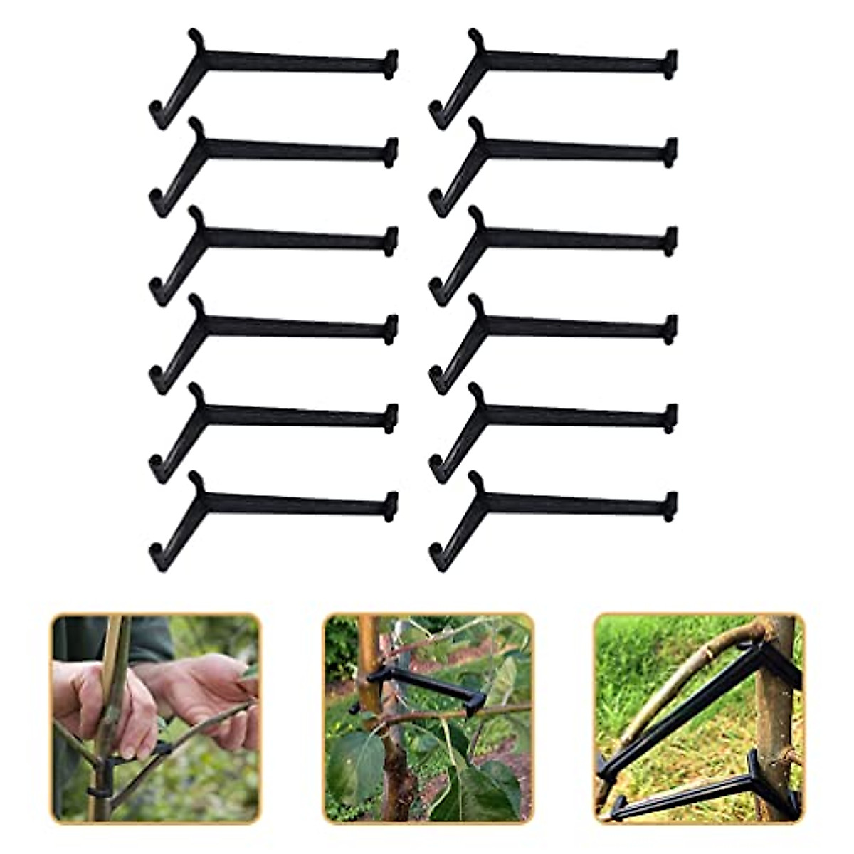 CLISPEED 20 Pcs Branch Press Valve Stem Tool Tree Branch Spreaders Tree Limb Spreader Plants Branch Trainer Branches Fixing Tool Branches Trainers Gardening Twig Clips Adjustable Bracket or