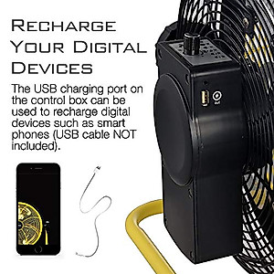 Geek Aire CF1 Outdoor Fan 12 Inch Cordless Variable Speed Rechargeable (2 Pack)