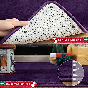 Przemy Washable Area Rug for Bedroom Living Room, 4x6 Feet Dark Purple Memory Foam Rug, Super Soft Modern Indoor Carpet for Bedside Kids Room Girls Boys Dorm Nursery Decor Mat