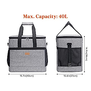Lifewit 40L Cooler Bag, Bundle with 23L Cooler Bag, Grey