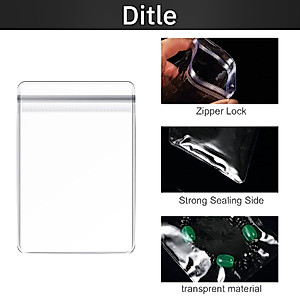 Clabby Clear Pvc Jewelry Bags Plastic Transparent Jewelry Rings Earrings Packing Storage Pouch Anti Tarnish Zip Lock Bags for Holding Jewelries, 2 X 2.8 Inch, 2.8 X 4 Inch, 3.5 X 5 Inch(120 Pieces)