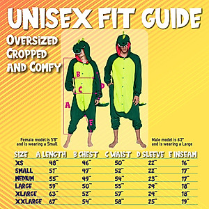 Funziez! Dinosaur Costume - Trex Cosplay - Reptile One Piece Pajama (Green Dinosaur, XL)