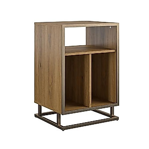 Novogratz Regal Turntable Stand/End Table, Walnut
