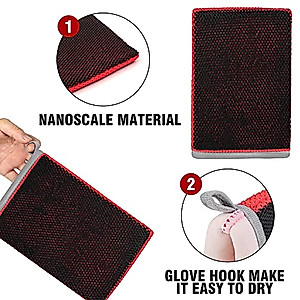 Tidy Monster 2 Pack Clay Bar Mitt for Car Detailing, Medium Grade Auto Magic Clay Towel, Scratch-Free and Paint Safe, for Cleaning Polishing Detailing Cars Paint, Glass, Wheels