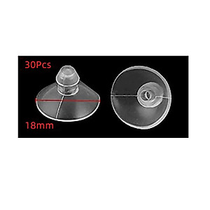 GDQLCNXB 18mm/0.7" Furniture Desk Glass Transparent Anti-Collision Suction Cups Sucker Hanger Pads for Glass Plastic Without Hooks,30PCS
