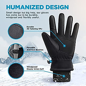 rivmount Winter Gloves Women Men,Touchcreen Insulated Warm Gloves Cold Weather Windproof Thermal Snow Gloves Skiing,Driving,Biking,Running 605