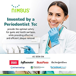 NIMBUS Extra Soft Toothbrushes (Regular Head) Periodontist Design Tapered Bristles for Sensitive Teeth and Receding Gums, Individually Wrapped Plaque Remover Travel Toothbrush (10 Pack, Colors Vary)