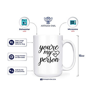You're My Person - Best Friend Bestie - 15oz Deluxe Double-Sided Coffee Tea Mug