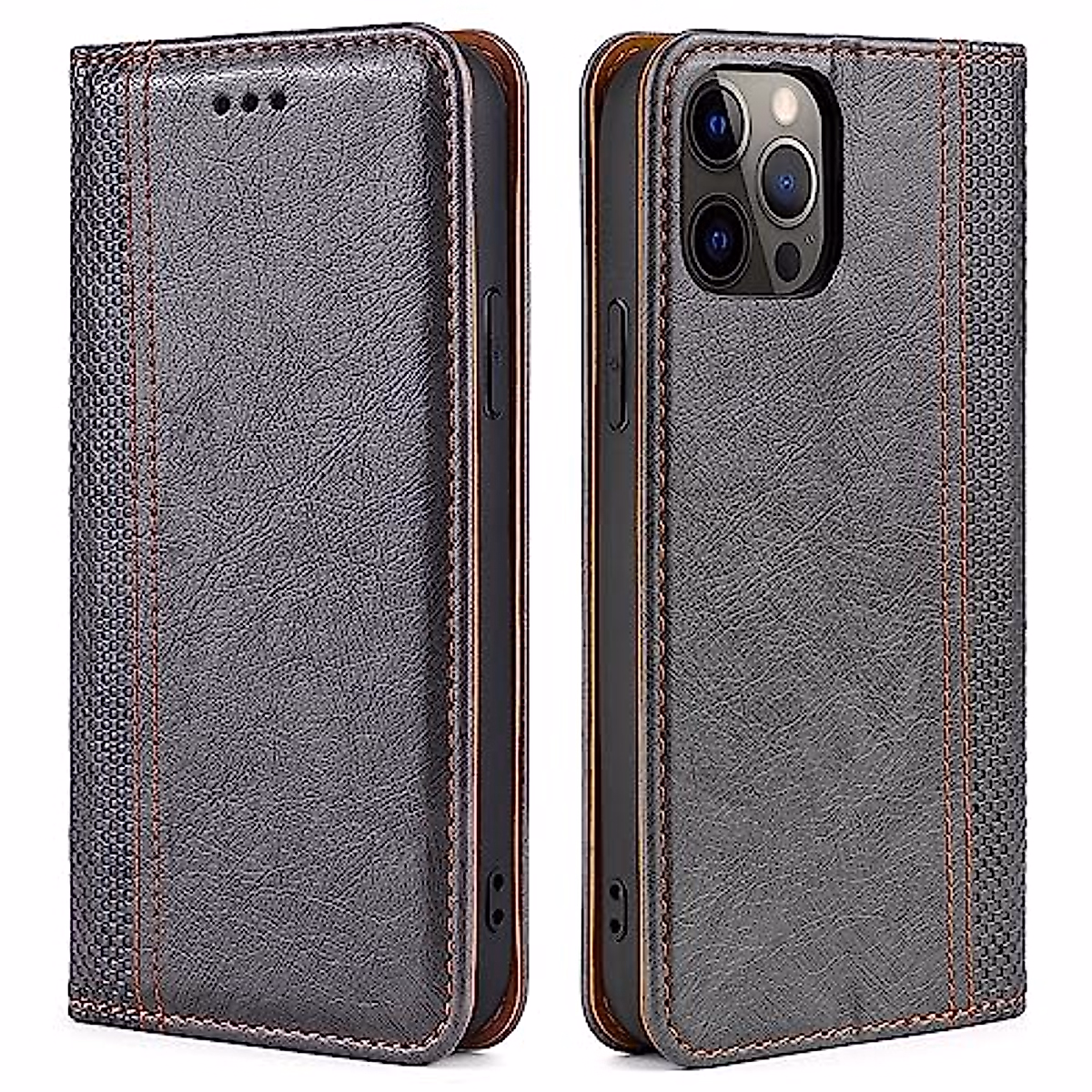 Arseaiy Case for Samsung Galaxy A04 4G Flip Phone Case Shockproof PU Leather Wallet Case Cover with Card Holder Kickstand Shell Gray