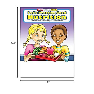 ZOCO - Good Nutrition - Educational Coloring Books (25 Bulk Pack, Without Crayons) - Healthy Eating Handout - Games, Puzzles, Fun Activities for Kids