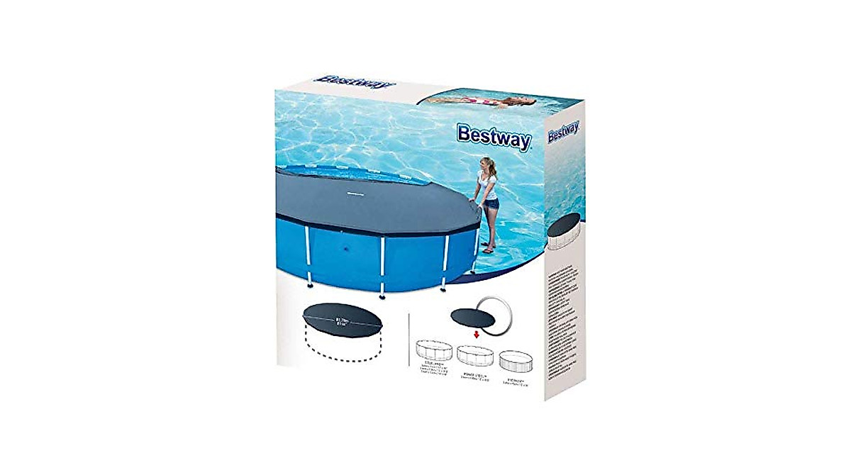 Bestway 14-Foot PVC Pool Cover for Above Ground Pools | Durable & Secure