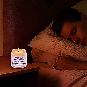 Lavender Scented Soy Candles - Sorry You Had to Raise My Siblings. Love, Your Favorite. Gift for Dad from Daughter, Son - Dad Gifts, Funny Birthday Gifts for Fathers Day, Thanksgiving & Christmas
