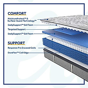 Sealy Posturepedic 11" Spring Tight Top Mattress with Cooling Air Gel Foam, Ultra Firm Spring Mattress with Targeted Body Support, King