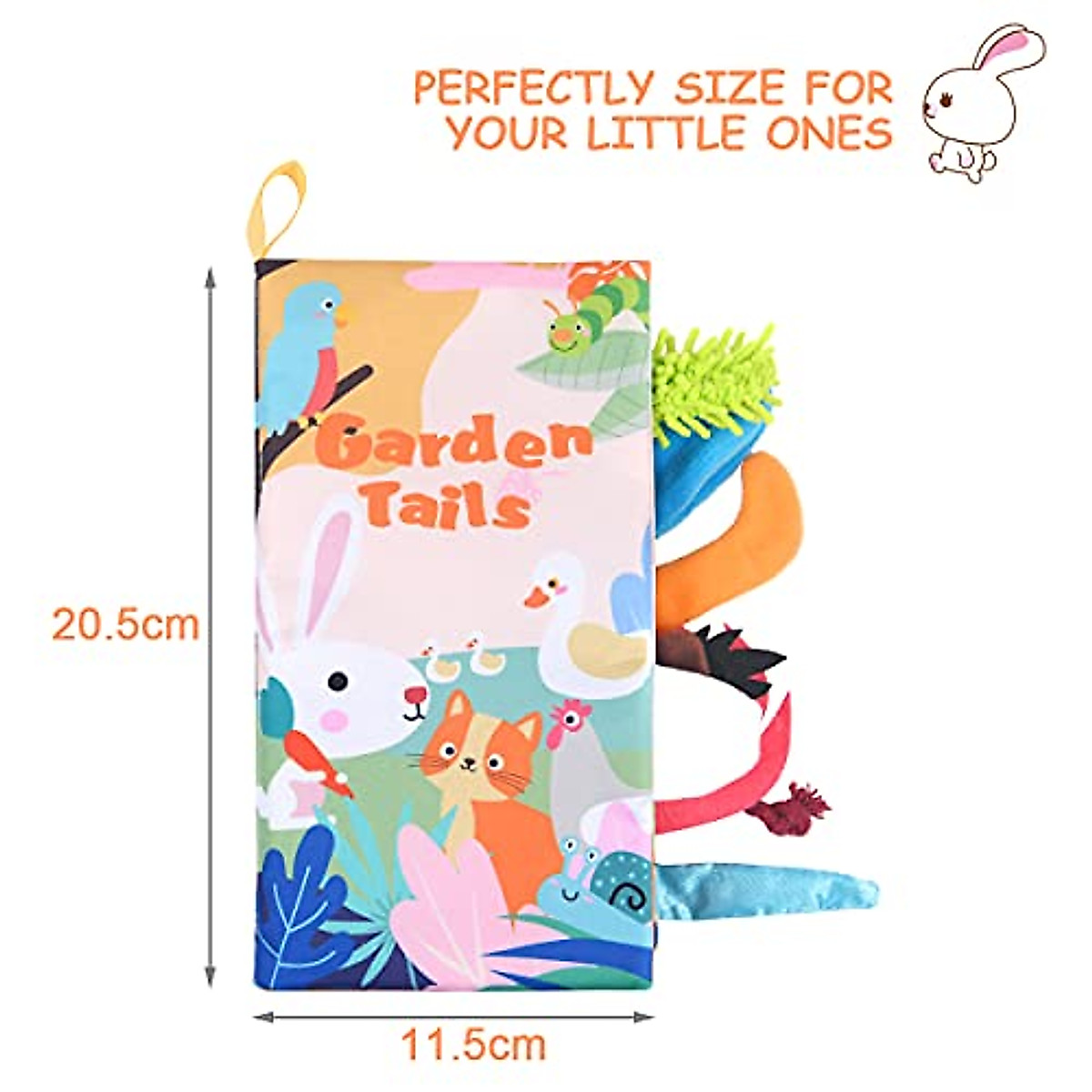 Vicloon Baby Books 0-6 Months, Soft Cloth Books Baby Books Bath Books, Infant Tummy Time Toys High Contrast Sensory Baby Toys Crinkle Squeaky Washable Chewable Non-Toxic Early Educational Book