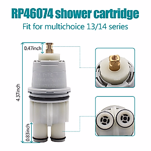 RP46074 Tub Shower Cartridge，Compatible with Delta Shower and Tub 13/14 Series，White