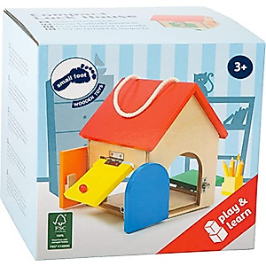Small Foot Wooden Toys Compact House of Locks playset Designed for Children 3+, Multi