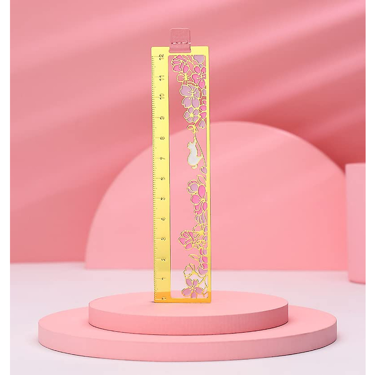1 Pcs Oriental Classical Aesthetics Metal Scale Bookmark Ruler Art Bookmark for Students Reading Thanksgiving Christmas Birthday Gifts, Women and Girl Readers