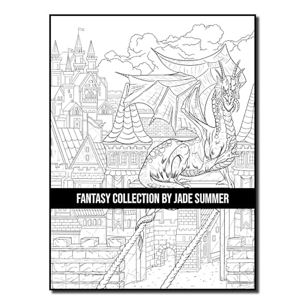 Fantasy Collection: An Adult Coloring Book with 100+ Incredible Coloring Pages of Mermaids, Fairies, Vampires, Dragons, and More!