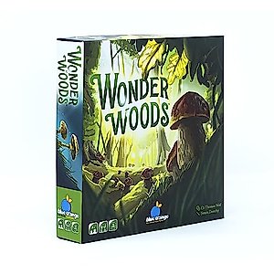 Wonder Woods Board Game by Blue Orange Games - Family or Adult Mushroom Theme Strategy Board Game for 2 to 5 Players. Recommended for Ages 8 & Up.