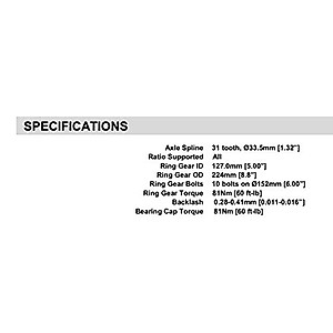 ARB RD81 Air Operated Locking Differential for Ford 8.8" 31 Spline, Air compressor needed, sold separately