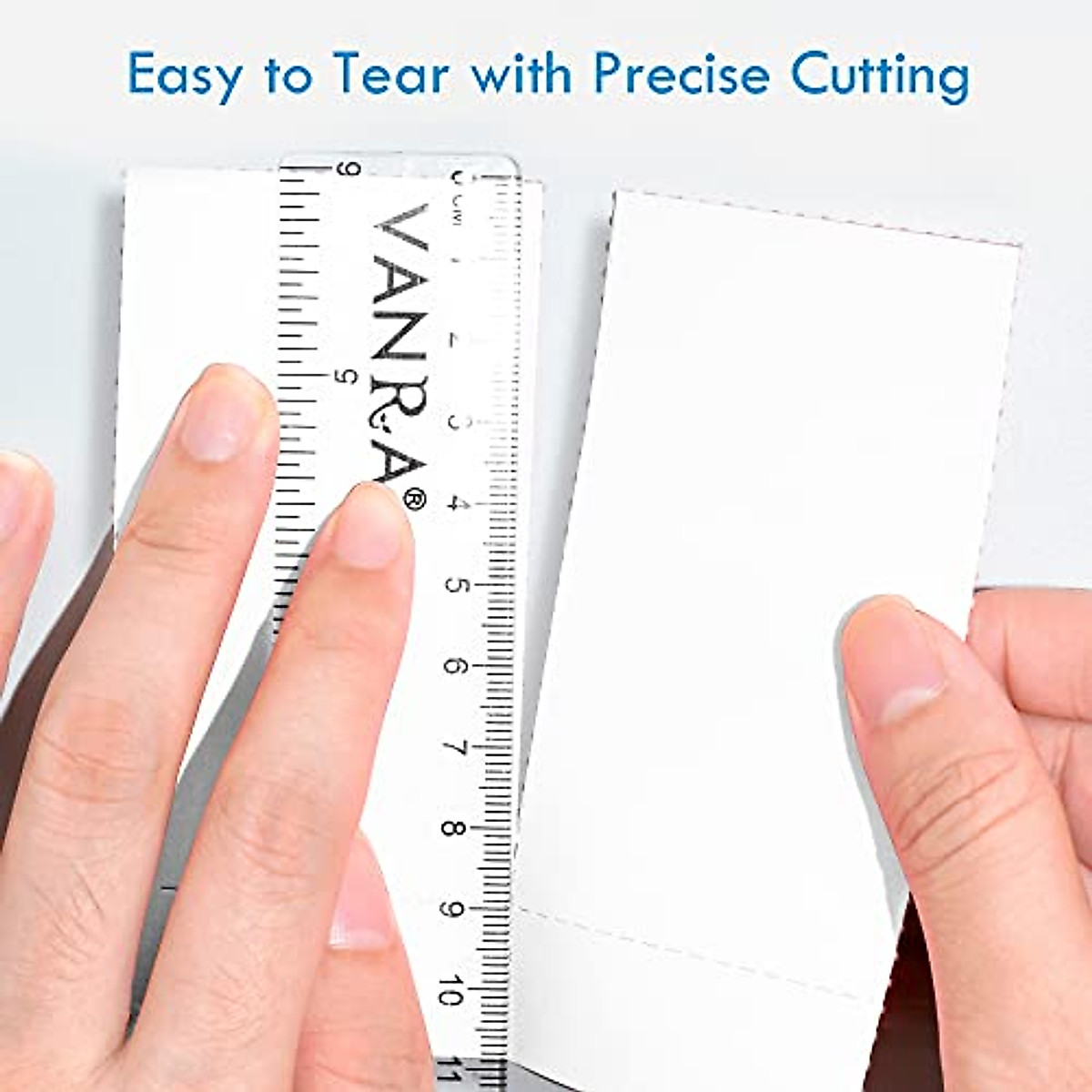 VANRA 1000 Cards Printable Business Cards 3.5x2 in Perforated Card Stock Paper for Laser & Inkjet Printers, 100 Sheets (White)