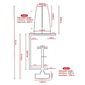 Jhanw Sneeze Guard Support Clips for 1/8" to 0.51" Thick Panel, Adjustable Desk Divider Clips, Aluminum Desk Partition Clamp, Acrylic Plexiglass Partition Clips Black, Desk Privacy Panel Clamps 6 Pack