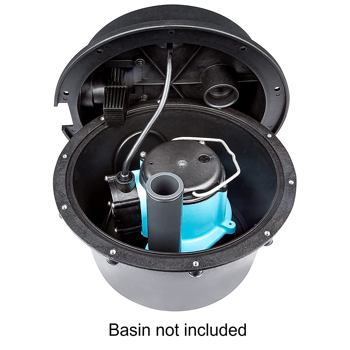 Little Giant 506160, 6-CIA-ML 115 Volt, 1/3 HP, 2760 GPH Cast Iron Replacement Compact Submersible Sump Pump for Under Sink and Laundry Tray Systems with Integral Low Level Diaphragm Switch, Blue