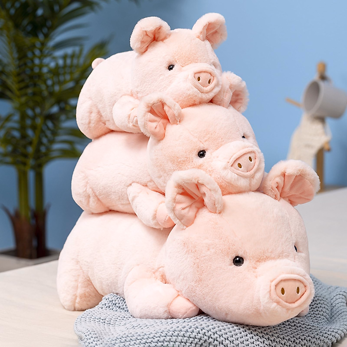 Fawowe Weighted Stuffed Animals, Weighted Pig Stuffed Animal Cute Pig Weighted Plush Animals Hugging Pillow Toy Gifts for Adults and Kids, 15.7 inch