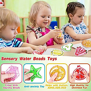 Easter Basket Stocking Stuffers Water Beads Sensory Toys for Kids - Fruit Bean Bags Stress Relief Sensory Toys for Autistic Children, Classroom Toy and Preschool Learning Activity, Calming Toys