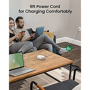 GONEO USB C Charger 30W Charging Station with Type C Ports USB C Charger Block 6ft Power Cord USB C Wall Charger for Multiple Devices for iPhone 14, Galaxy, iPad,Tablets Smartphones