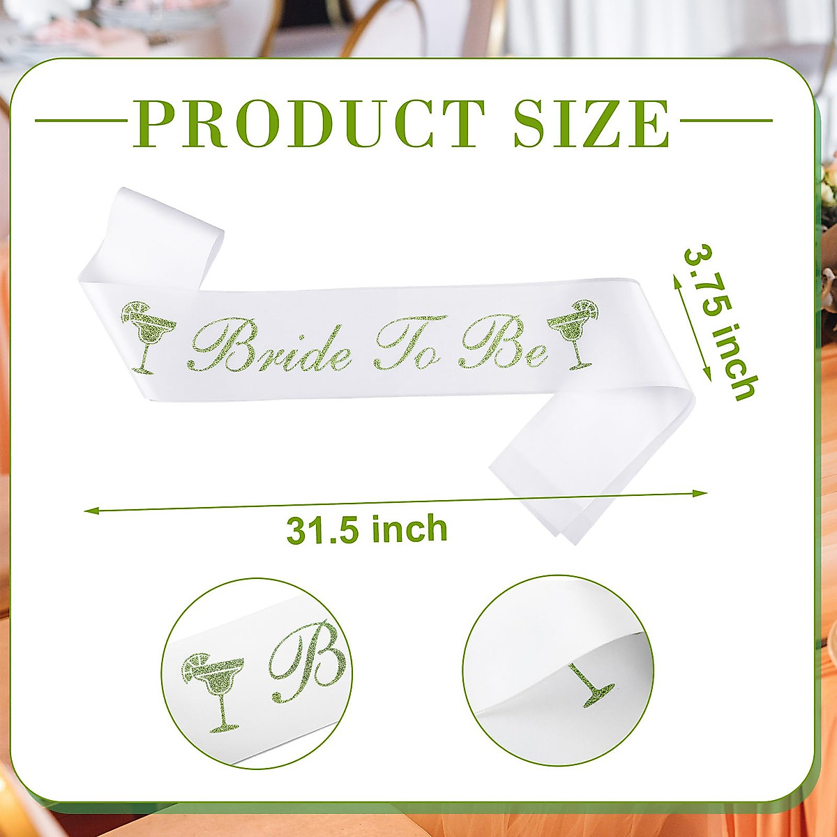 XunYee Margs and Matrimony Bachelorette Margarita Party Decoration Bride to Be Sash with Bachelorette Veil and Sash for Matrimony Bridal Shower Gift Wedding Supply