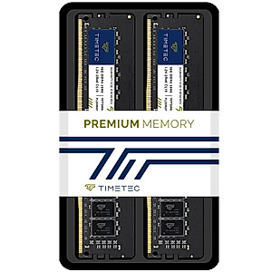 Timetec 32GB KIT(2x16GB) DDR4 2666MHz PC4-21300 Non-ECC Unbuffered 1.2V CL19 2Rx8 Dual Rank 288 Pin UDIMM Desktop Memory RAM Module Upgrade (32GB KIT(2x16GB))